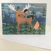 Blank card Greeting card Moose & Boy by MeganMarieMyersArt
