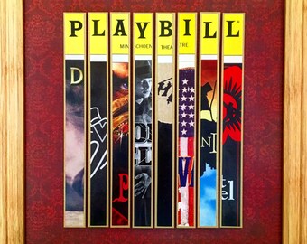 Custom Broadway Playbill Framed Art Collage Personalize It