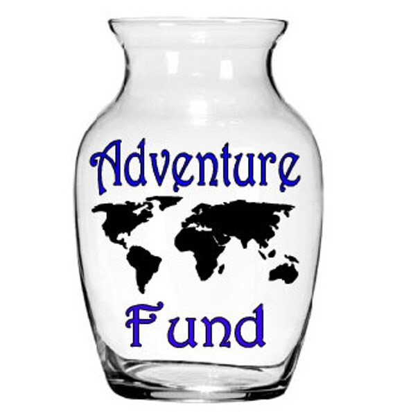 Items similar to Money jar, money bank, adventure fund, world money jar ...