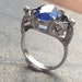 Ribbon Ring Blue Sapphire Ring Vintage Sapphire Ring