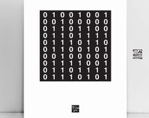 Unique binary code related items | Etsy