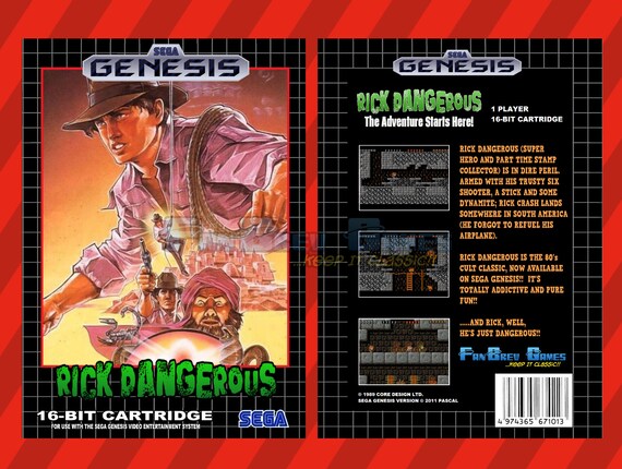 SPECIAL ORDER Rick Dangerous Sega Genesis Homebrew by FanBrewGames