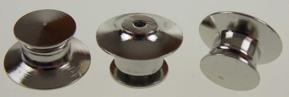 72 Locking Pin Backs Silver Self Locking Pin Keepers 6 Dozen