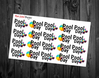 Pool party stickers | Etsy