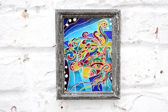Glass painting Glass art Glass wall art Glass paint