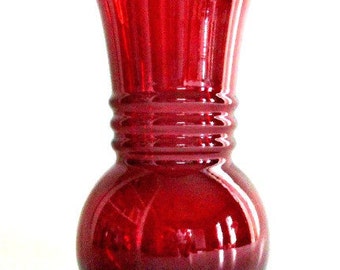 Red depression glass | Etsy