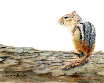 Chipmunk painting | Etsy