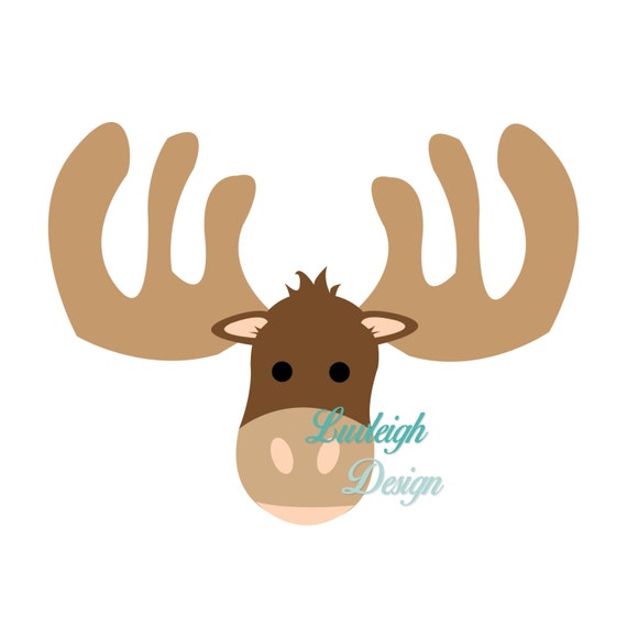 Moose Face Forest Animal Clipart Download Vector File SVG