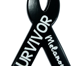 Items similar to Universal Cancer Ribbon Hand stamped with Cancer Color ...