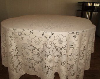 Off white tablecloth | Etsy