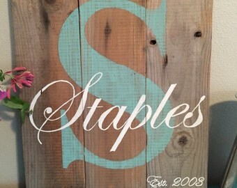 Items similar to Hand Painted Custom Family Name Sign on Etsy