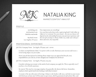 Resume monogram | Etsy