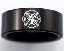 Unique firefighter ring related items | Etsy