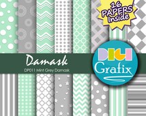 Unique mint grey wedding related items | Etsy