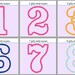 NUMBER Set 0-9 Girly PLAIN Birthday Applique 4x4 & 5x7