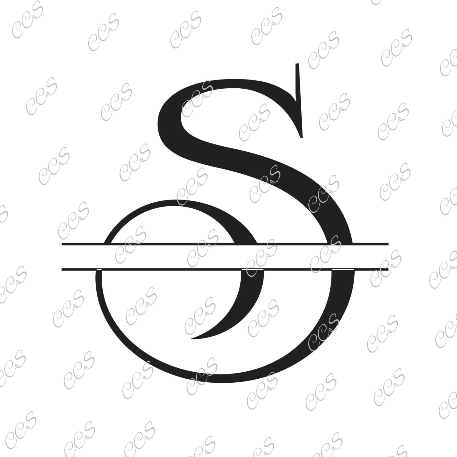 Digital Cut File Split Letter Letter S S Split S