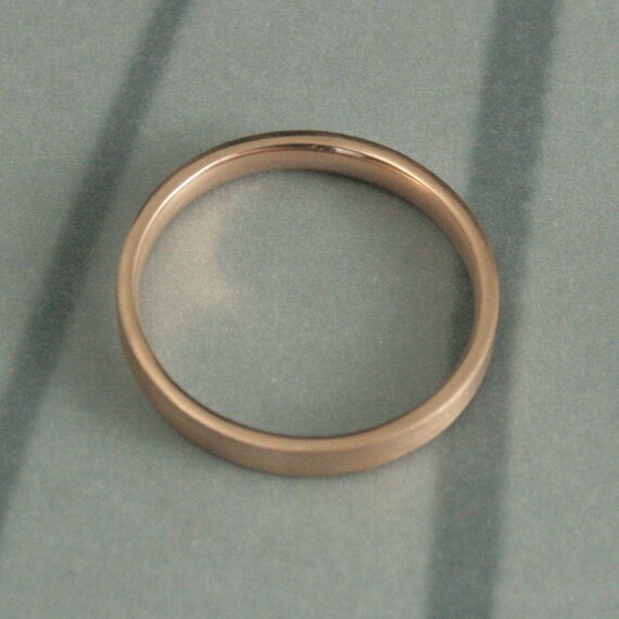 Comfort Fit BandFlat Wedding BandGold Wedding by debblazer on Etsy