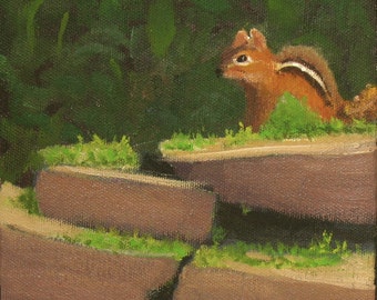 Chipmunk art | Etsy