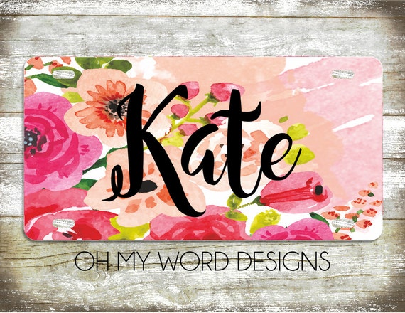 Personalized Car Tag-Personalized License Plate-Monogram Car Tag ...