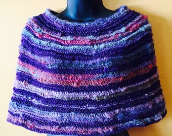 Items similar to Autumn Leaves Hand Knitted Cape - Ready to Ship Fall ...