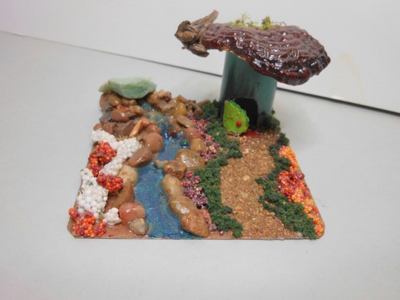 Fairy Terrarium House/River/Terrarium by Hittsonhouse on Etsy