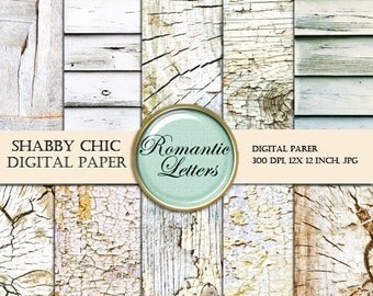 SALE White Wood Texture digital paper pack by RomanticLetters