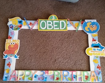 Elmo photo frame | Etsy