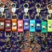 Bright Colors Key Keeper Ring Leather Key Chain Snap