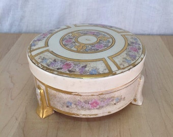 Porcelain powder box | Etsy