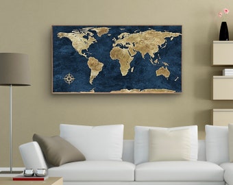 Abstract world map | Etsy