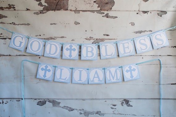 Personalized Baptism Banner Christening Banner First