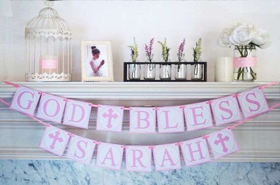 Personalized Baptism Banner Christening Banner First
