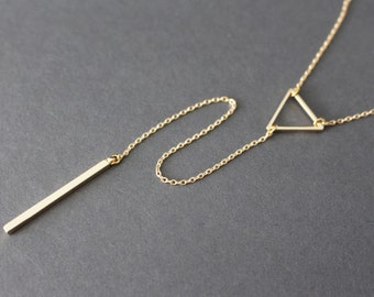 Y shaped necklace | Etsy