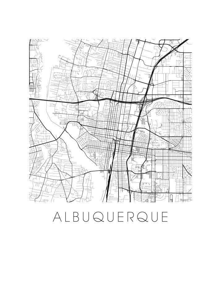Albuquerque Map Print