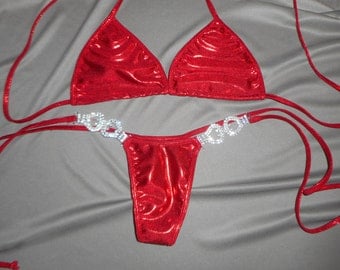 Rhinestone g string | Etsy