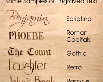 Custom Wood Engraving or Burning for Wedding or Party