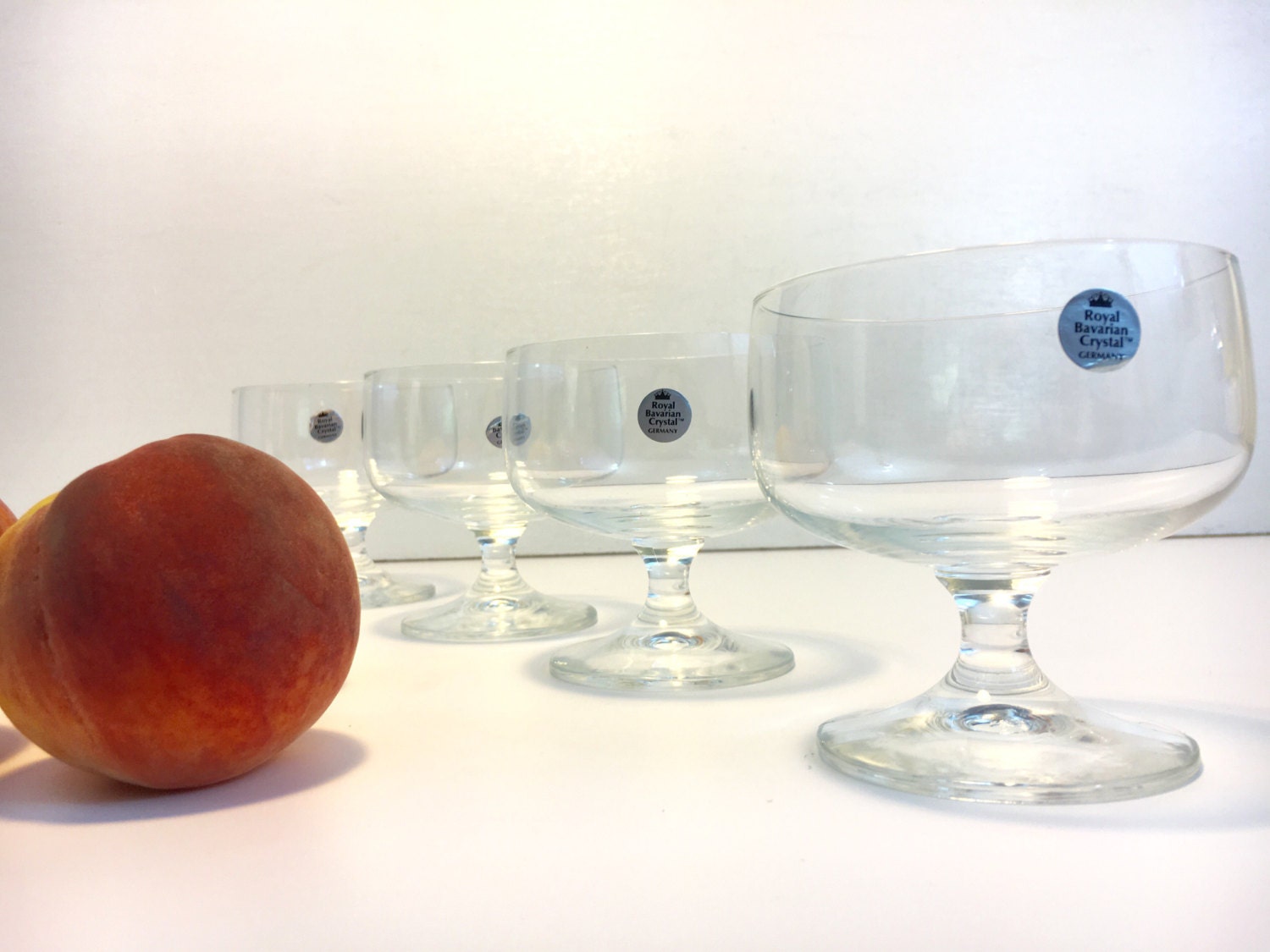 Set of 4 Royal Bavarian Crystal Glass Dishes - Vintage Cocktail ...