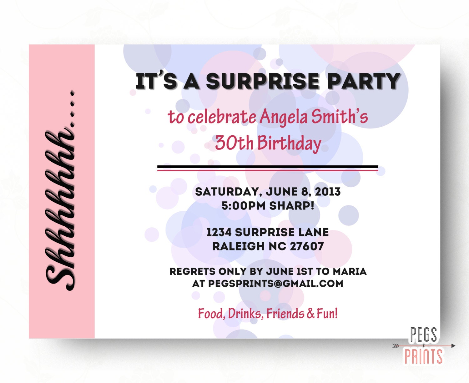 Get Surprise 30Th Birthday Party Invitation Wording Background Free 