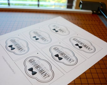 Groomsman sticker | Etsy