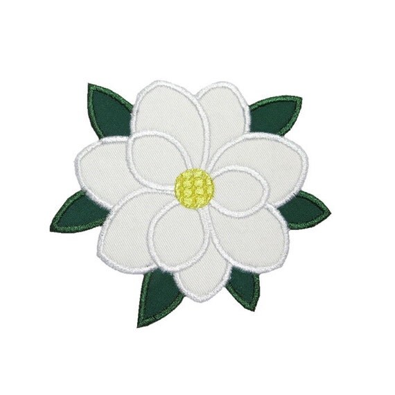 Magnolia Flower Applique Machine Embroidery Design