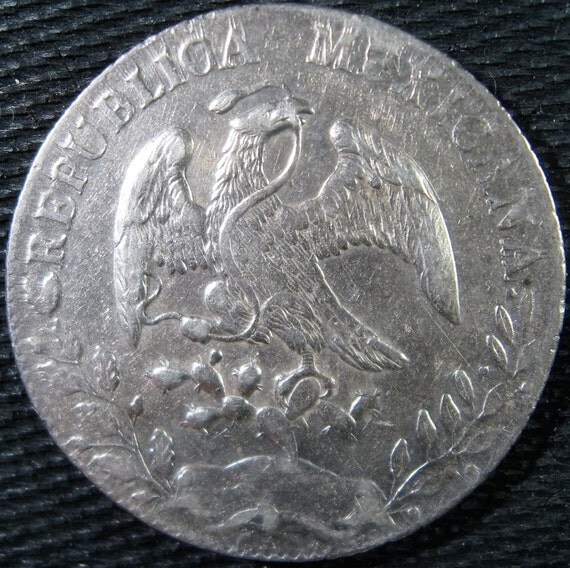 1888 Silver Coin Mexico 8 Reales Silver Coin Silver Reales