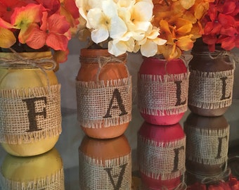 Fall mason jars | Etsy