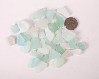 Genuine sea glass 1 piece of big natural green sea glass