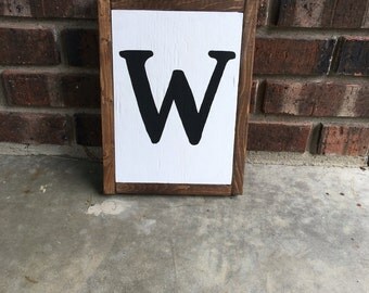 Wooden letter w | Etsy
