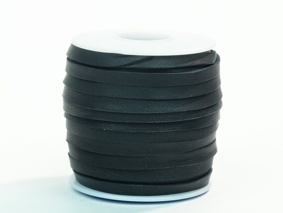 Black Deerskin Lacing 1 50 foot spool 3/16th inch lace.