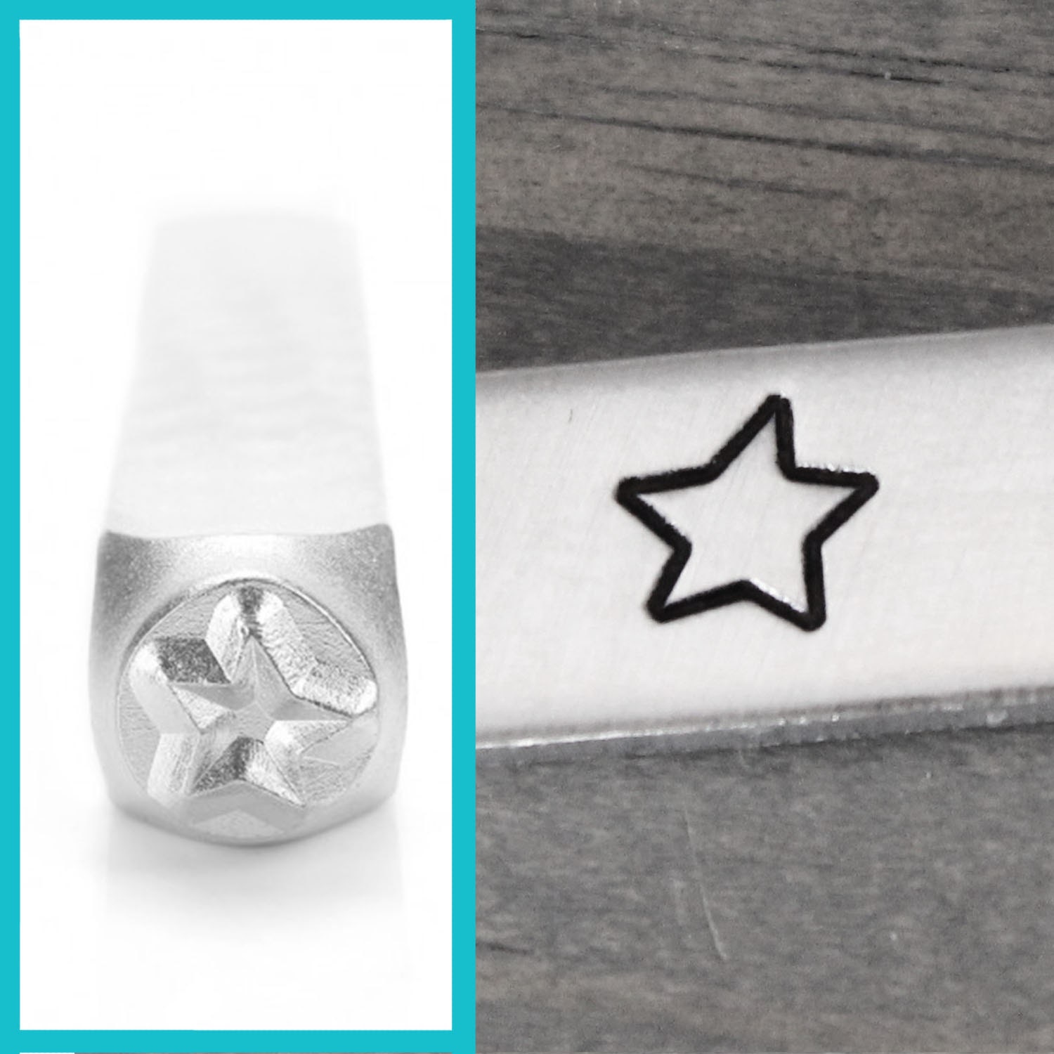ImpressArt Star Stamp 6mm Fun Star Metal Stamp Metal Design