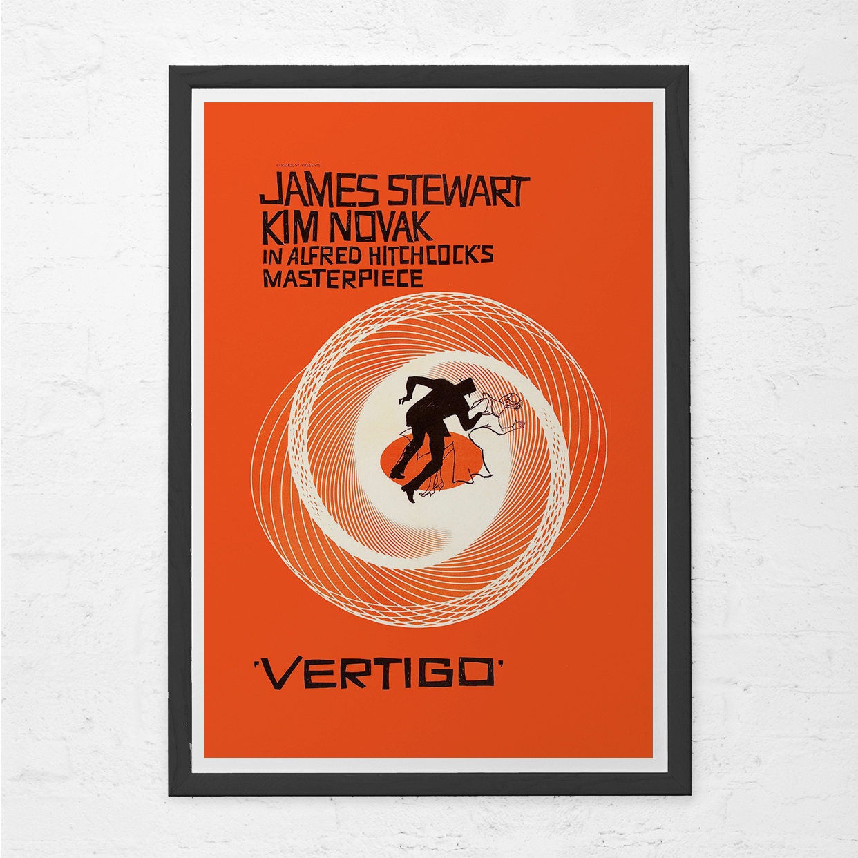 VERTIGO MOVIE POSTER Alfred Hitchcock Poster Vintage