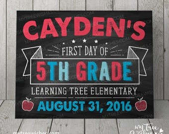 First Day of TK Sign First Day of Kindergarten Chalkboard