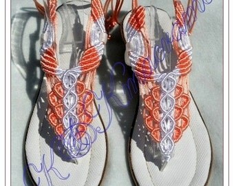 Macrame flip flops | Etsy