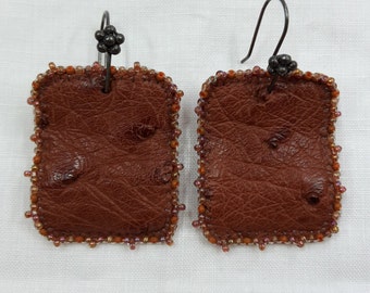 Rust color earrings | Etsy